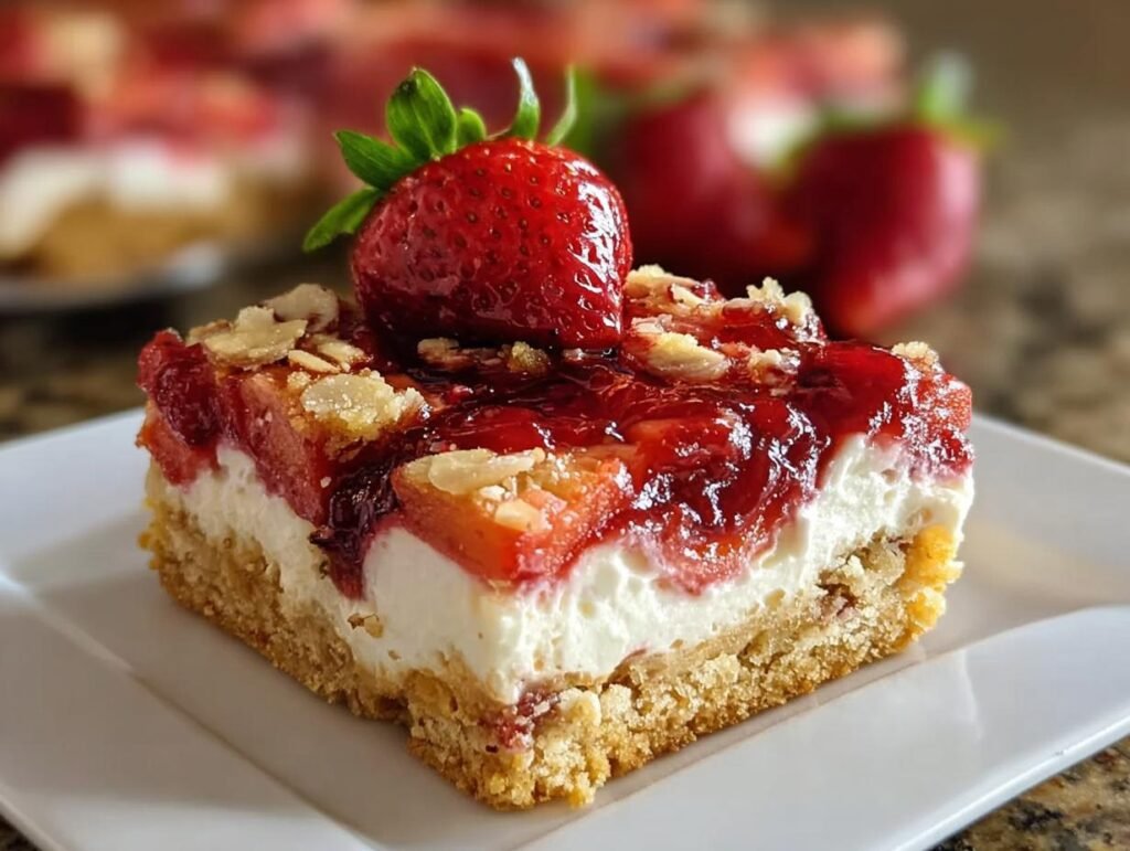 Strawberries Cream Magic Bars: 1 Easy No-Bake Treat - keepityummy