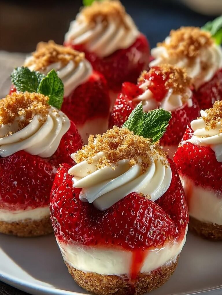 Cheesecake Deviled Strawberries: 12 Bite-Sized Delights - keepityummy