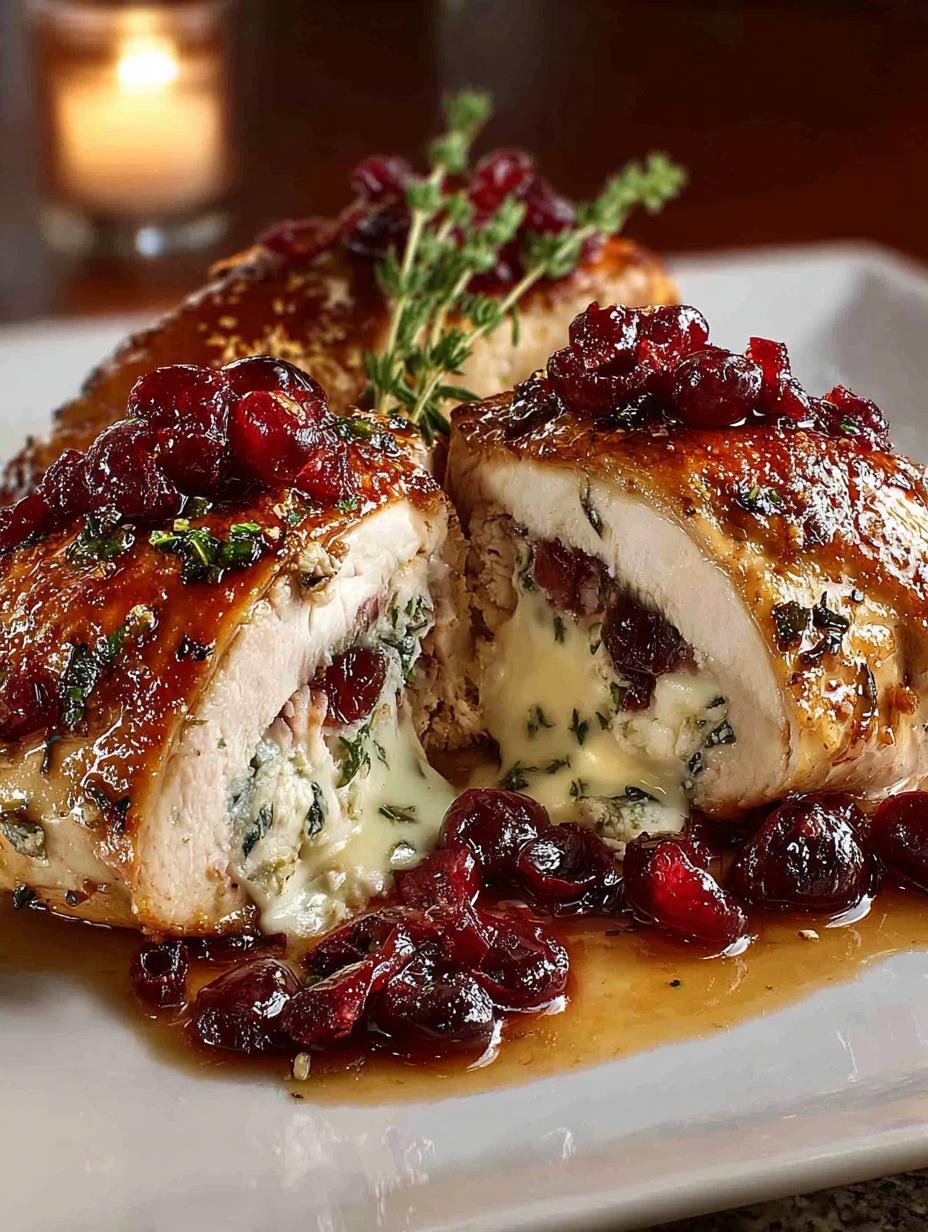 Delicious Cranberry Brie Stuffed Chicken for Dinner - keepityummy