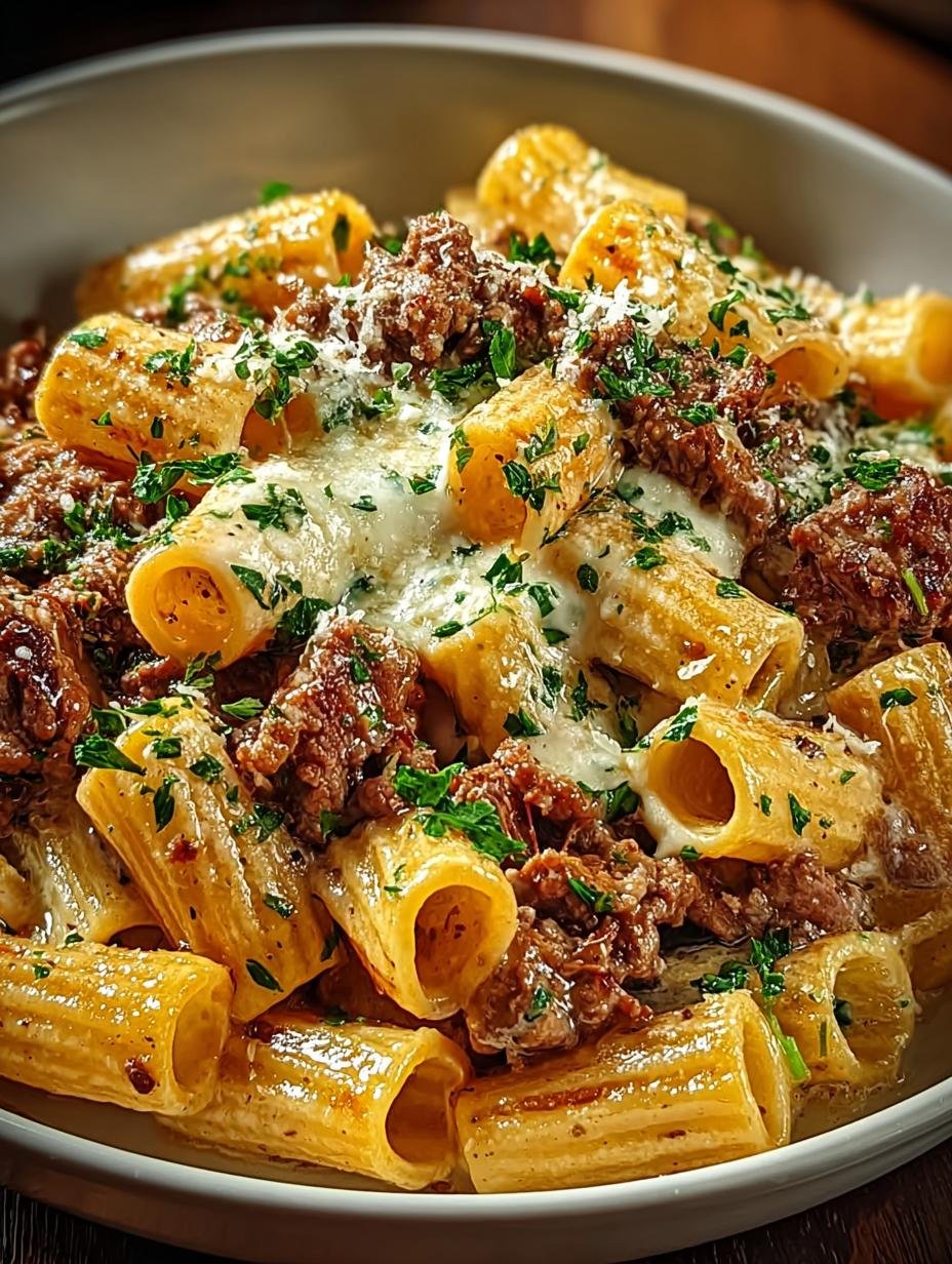Creamy Parmesan Beef Rigatoni: 7 Irresistible Steps - keepityummy