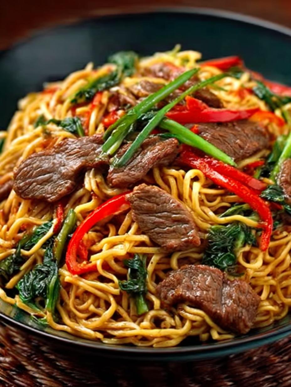 Delicious Beef Chow Mein with Sha Cha Sauce for Dinner - keepityummy
